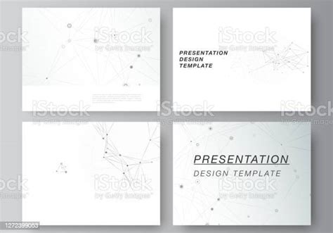 프리젠 테이션의 벡터 레이아웃은 디자인 비즈니스 템플릿 프리젠 테이션 브로셔템플릿 브로셔 커버 보고서 회색 기술 배경과 연결