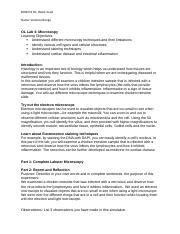 BIOS Wk Microscopy Lab Docx BIOS OL Week Lab Name Veronica Rongo OL Lab