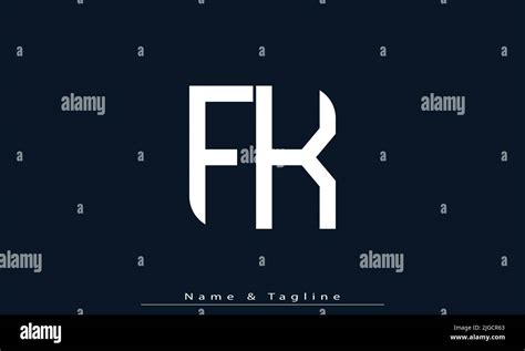 Alphabet Letters Initials Monogram Logo Fk Kf Stock Vector Image
