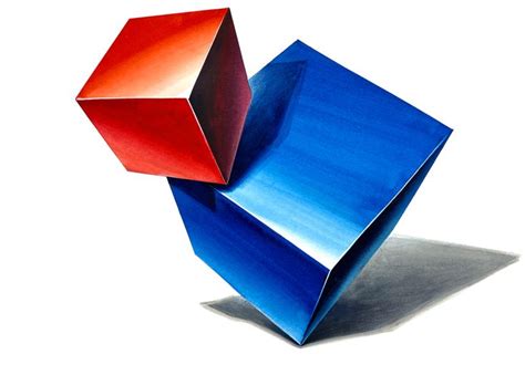 육면체 기초디자인 그림 디자인 그림 수채화