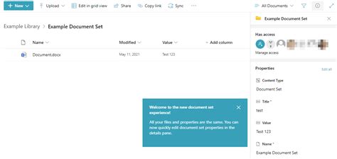 Sharepoint Modern Document Sets