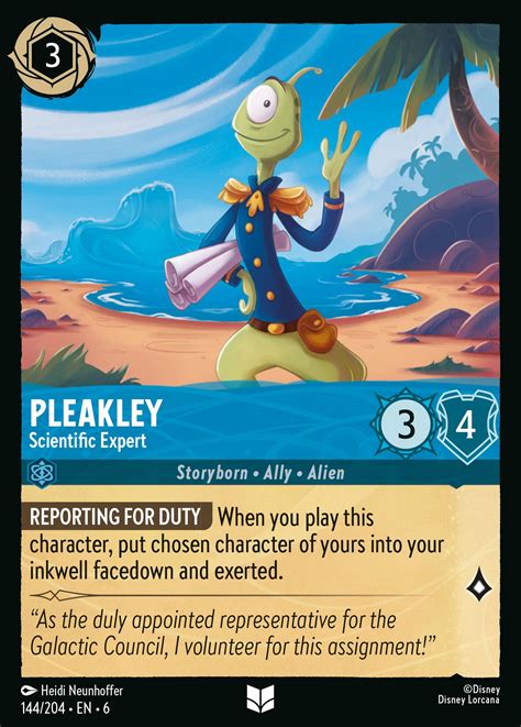 Pleakley Scientific Expert Lorcana Card