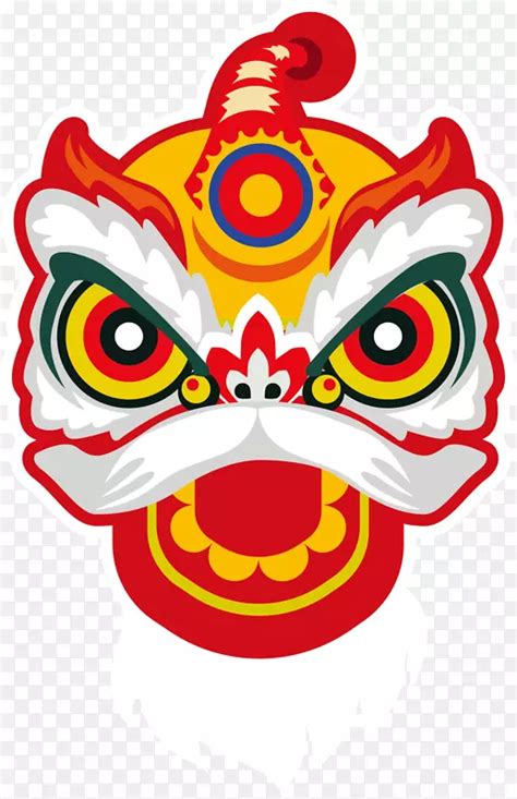 春节卡通舞狮狮子头PNG图片素材下载 图片编号qkpkmoly 免抠素材网