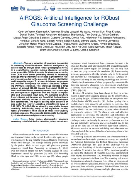 Pdf Airogs Artificial Intelligence For Robust Glaucoma Screening Challenge