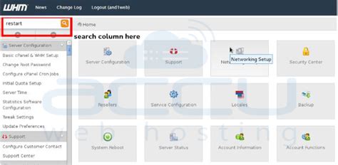 How To Reboot Server From Whm Cpanel And Whm Tutorials Accuweb Help