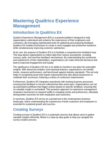 Mastering Qualtrics Experience Management Pdf Customer Relationship Management Analytics