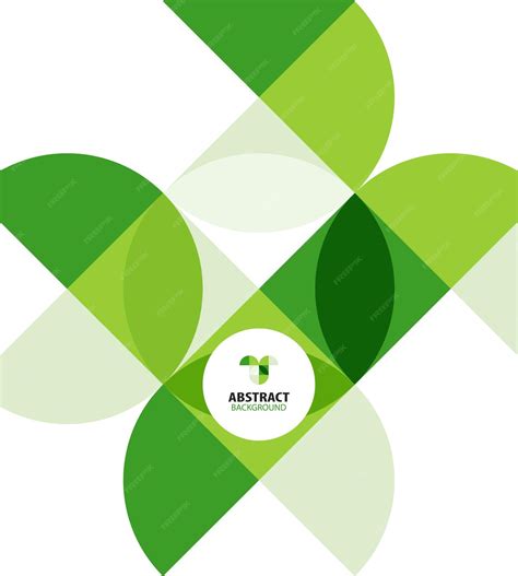 녹색 현대 기하학적 추상 배경 프리미엄 벡터