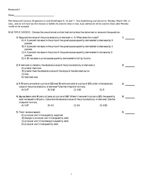 Hw3withkey Homework 3 With Key Homework Name The