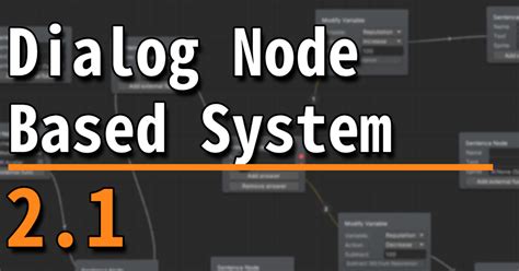 Node Based Dialog System Game Toolkits Unity Asset Store