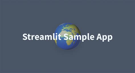 Streamlit Sample App A Hugging Face Space By Sg1961