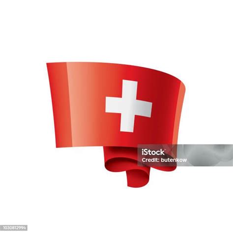 스위스 국기 흰색 배경 벡터 일러스트 레이 션 0명에 대한 스톡 벡터 아트 및 기타 이미지 0명 3차원 형태 국기 Istock