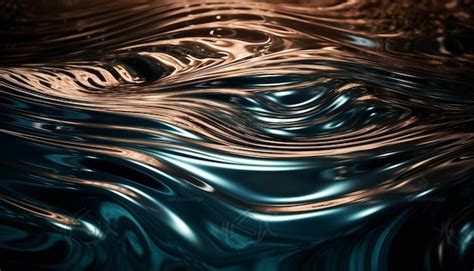 Premium Ai Image Smooth Metallic Wave Pattern Reflects Futuristic Elegance Generated By Ai
