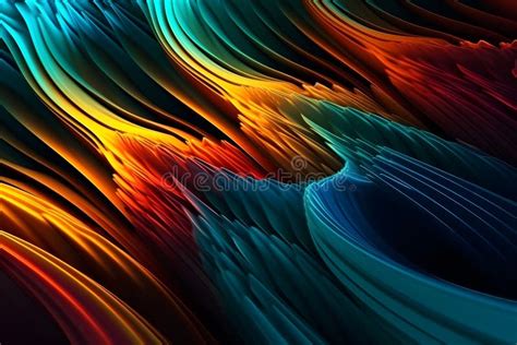 Iridescent Acrylic Drops Abstract Background Neural Network Ai Generated Stock Illustration