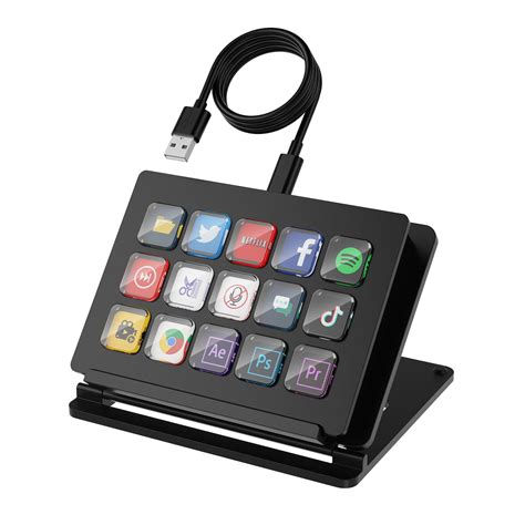 Yinker LCD Custom Keyboard Stream Deck 15 Keys Studio Control Deck With 15 Macro Keys