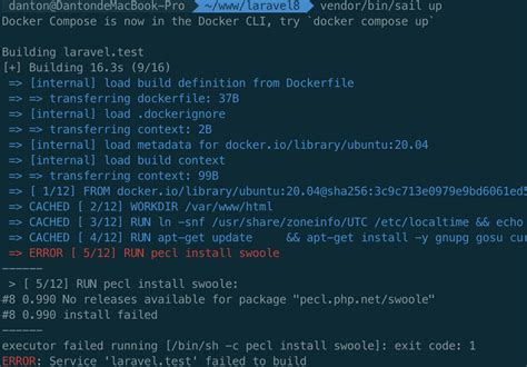 laravel sail启动时安装swoole失败 十七度 我的技术分享