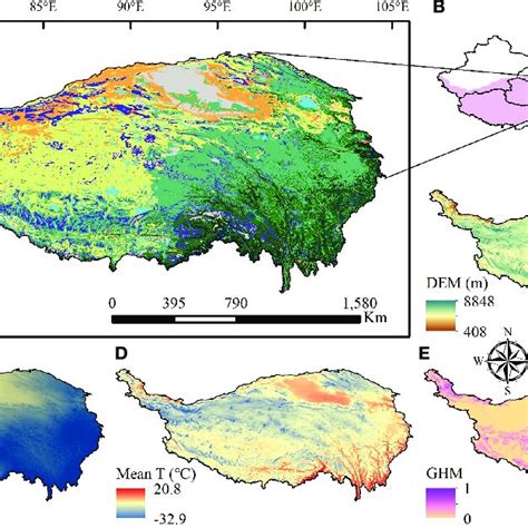Spatial Distribution Of Vegetation Types Topographic And Climatic