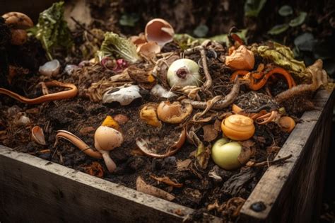 Premium Photo Closeup Of Composting Bin With Worms And Other Organisms Visible Created With