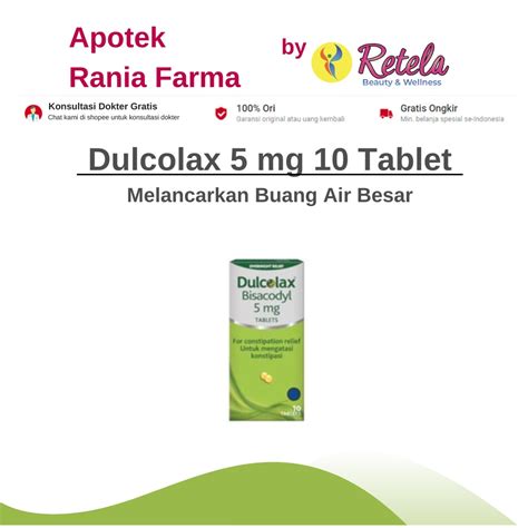 Jual Dulcolax 5mg 1 Strip 10 Tablet Shopee Indonesia
