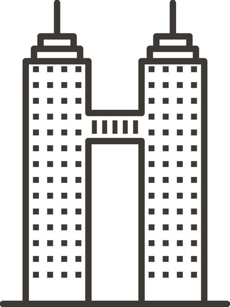 Building Outline Icon Building Vector Icon On White Background