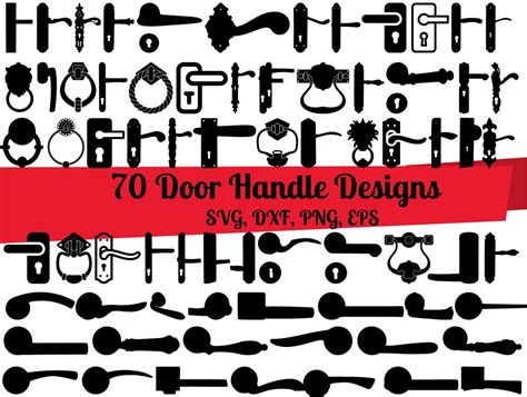 70 Door Handle Svg Bundle Doorknobs Svg Door Handle Dxf Door Handle Png Door Handle Eps