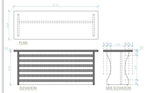 Table Detail 2d View Cad Furniture Unit Block Plan And Elevation Autocad File Cadbull