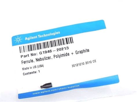 New Agilent Technologies G1946 20213 Ferrule Nebulizer Polyimide G