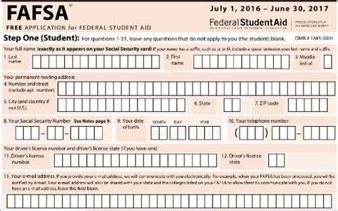 Fafsa Forms Printable Printable Forms Free Online