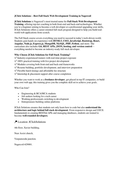 Ppt Full Stack Web Training In Nagercoil Powerpoint Presentation Free Download Id 14396603