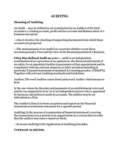 Audit Report Auditing Pptx