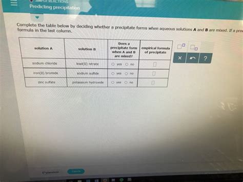 Solved Predicting Precipitation Complete The Table Below By