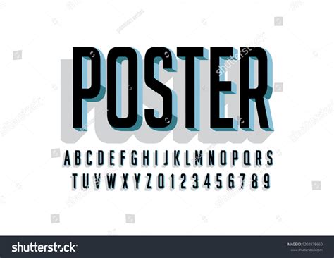 Vector Stylized Modern Font Alphabet 库存矢量图（免版税）1202878660 Shutterstock