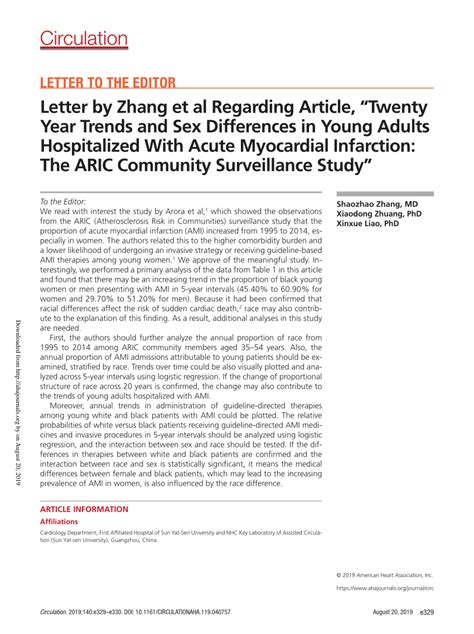 Pdf Letter By Zhang Et Al Regarding Article Twenty Year Trends And Sex Differences In Young