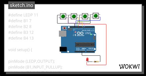 3 Buttons Wokwi Esp32 Stm32 Arduino Simulator