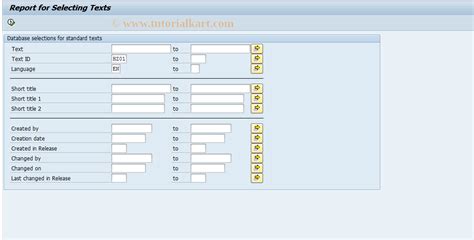 DGTU SAP Tcode DG Maintain Mat Independent Texts