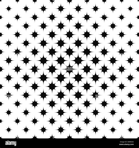 Monochrome Repeating Curved Star Pattern Stock Vector Image And Art Alamy