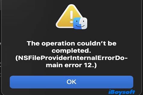 How To Fix Nsfileproviderinternalerrordomain Error 12 On Mac