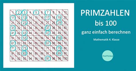 Primzahlen Bis 100 Ganz Einfach Berechnen Homeschooling Nurrosa