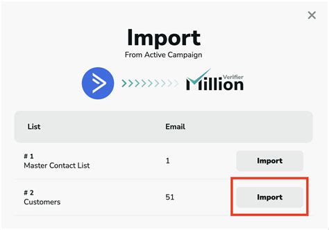Import Emails From Active Campaign For Email Verification