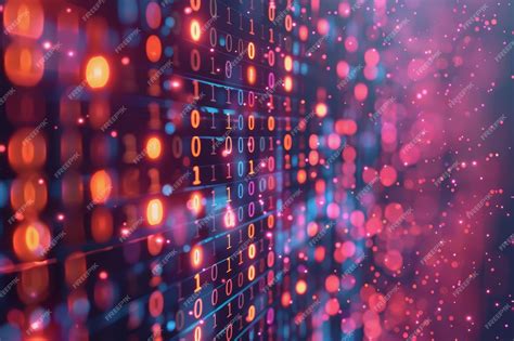 Premium Photo Digital Data Stream Background With Binary Code The