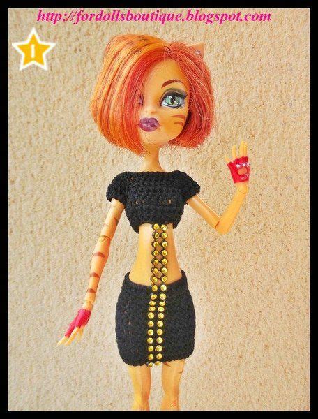 Ropa Para Muñecos Vestido Para Muñecas Monster High Hecho A Mano
