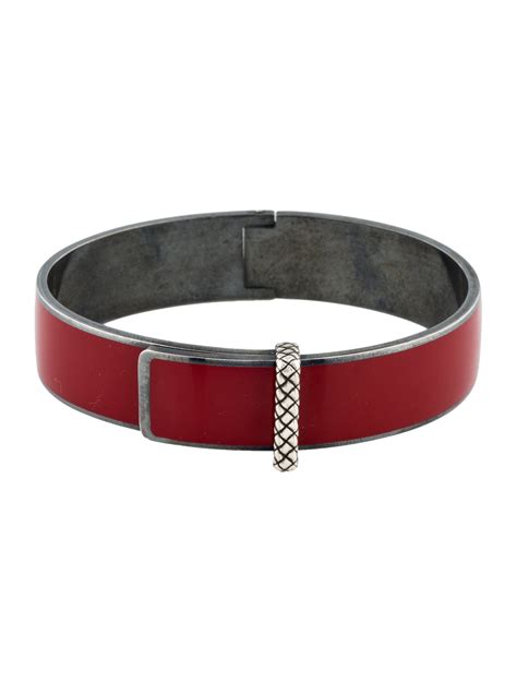 Bottega Veneta Enamel Bangle Burgundy Bangle Bracelets Bot297390