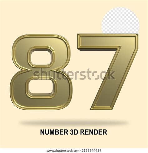 Number D Render Gold Style Stock Vector Royalty Free Shutterstock