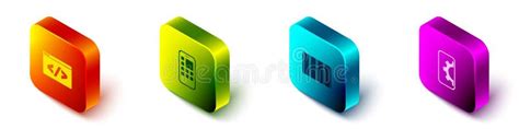 Configurar Isometric Front End Development Mobile Apps Color Palette