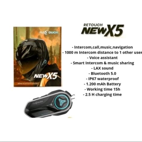 Jual Intercom Helm Retouch X5 Alat Komunikasi Bluetooth Headset Jual Intercom Helm Retouch X5 Alat Komunikasi Bluetooth Headset