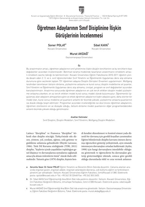 Pdf Investigating Pre Service Teachers Beliefs About Classroom Discipline