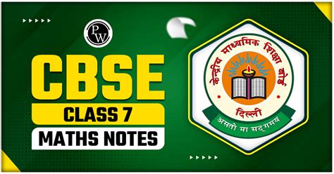 Cbse Class 7 Maths Notes Pdf Download