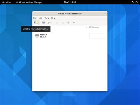 Fedora KVM Create Virtual Machines GUI Server World