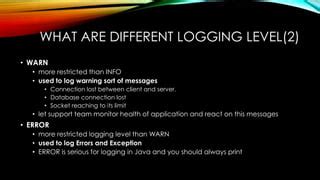 Java Logging PPTX Web Development Internet
