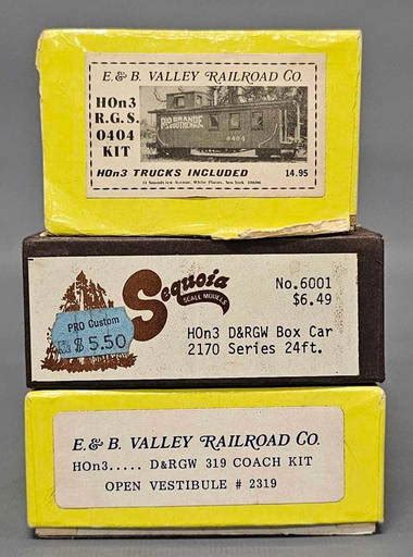 E And B Valley Railroad Plus Sequoia Scale Models Hon3 Rolling Stock