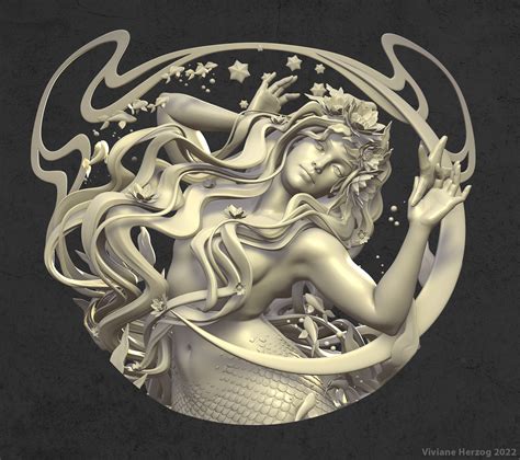 viviane herzog mermaid art nouveau